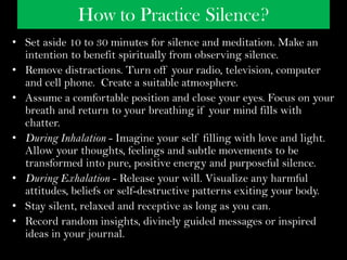 Art of Well Being - Practice Silence | PPTX