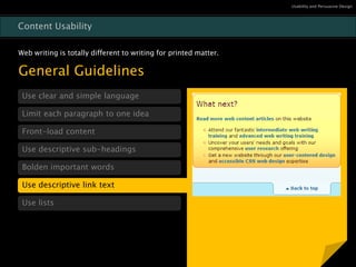 Usability - The Art of Writing by Mohan Krishnaraj, Wipro | PPT