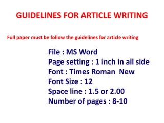 Art of writing research article | PPTX | Publishing Industry | Industries