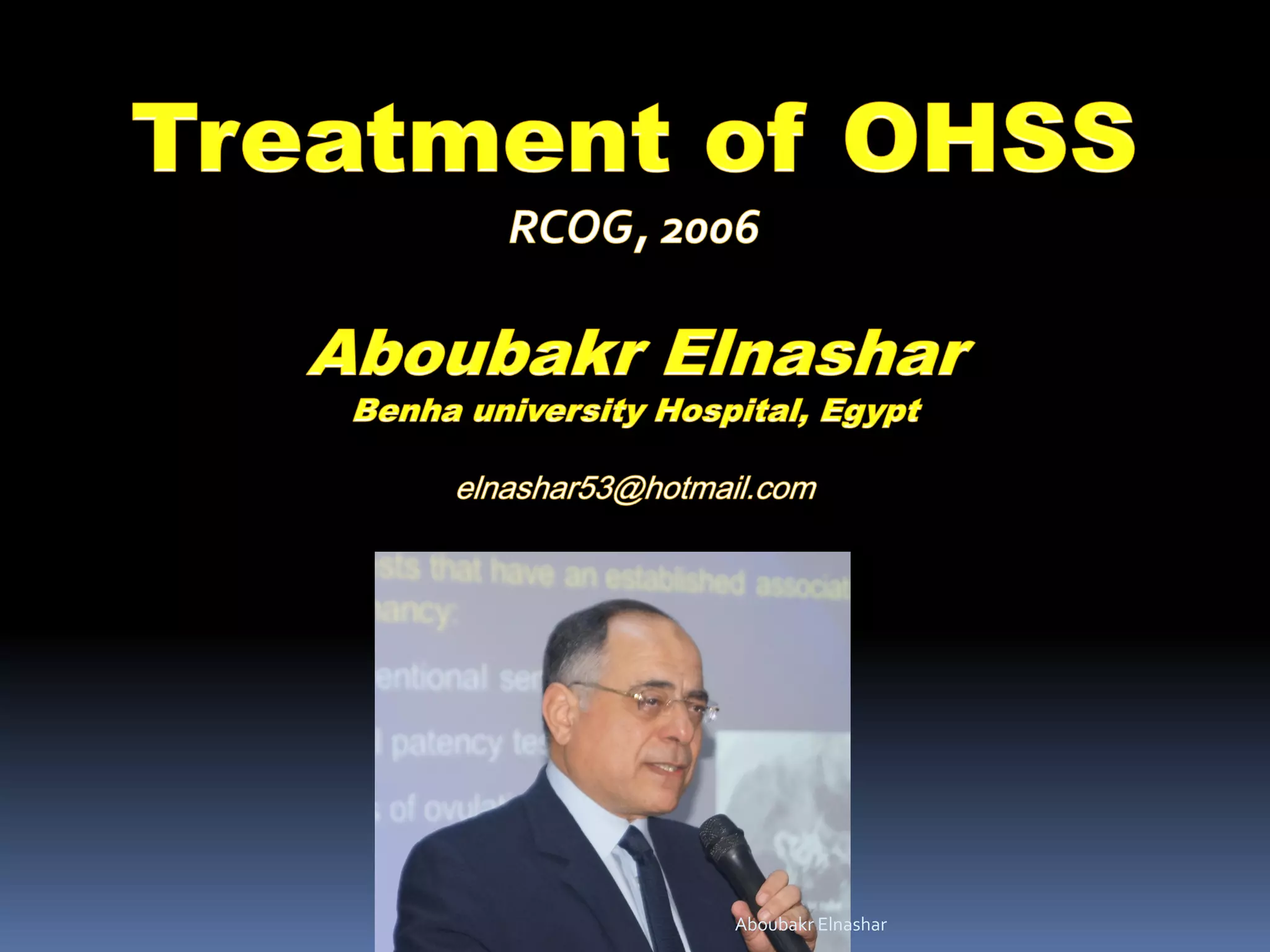 Treatment of OHSS | PPT
