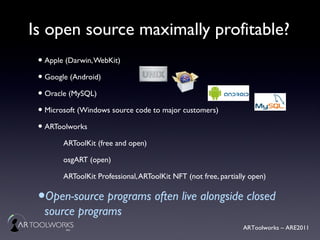 ARToolworks ARE2011: Building an Open-Source AR Business. | PPT