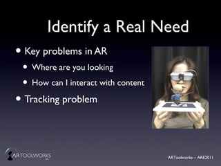 ARToolworks ARE2011: Building an Open-Source AR Business. | PPT