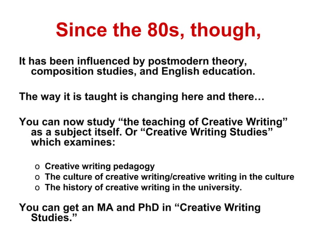 Art Creative Writing | PPT
