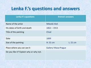 Art puzzles French answers | PPT