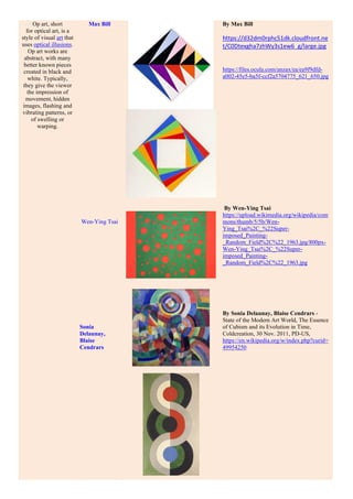 Some Examples Math in Art | PDF