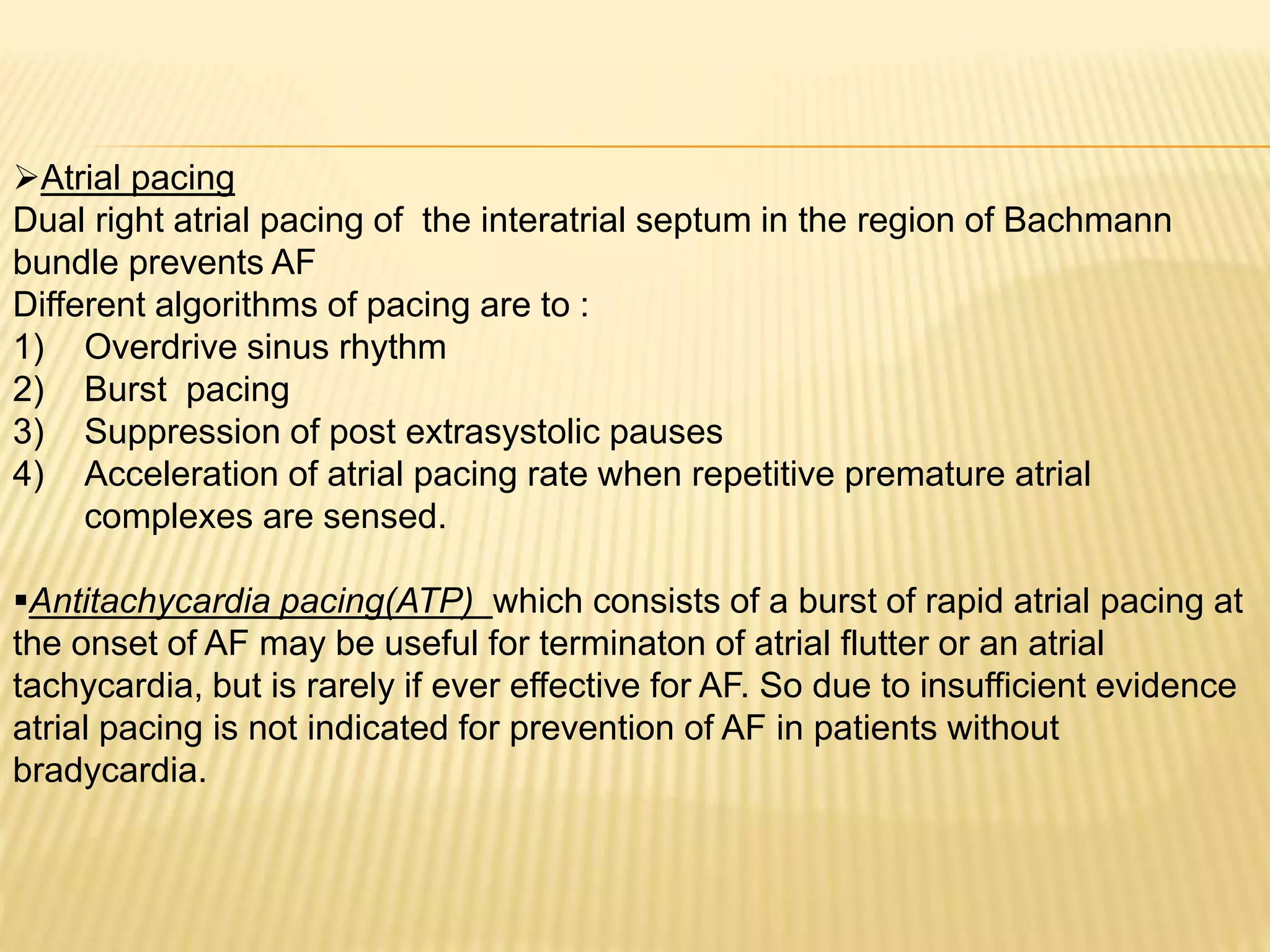 Artrial fibrillation classification & management guideline | PPTX
