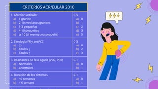 artritis reumatoide y resumen bien explicado | PPTX