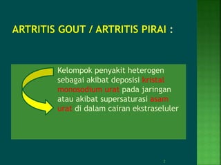 Artritis gout | PPTX