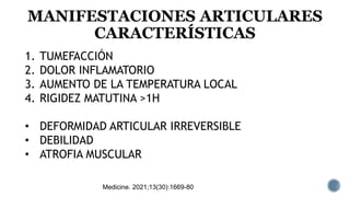 Artritis Reumatoide definición causas y diagnóstico | PPTX