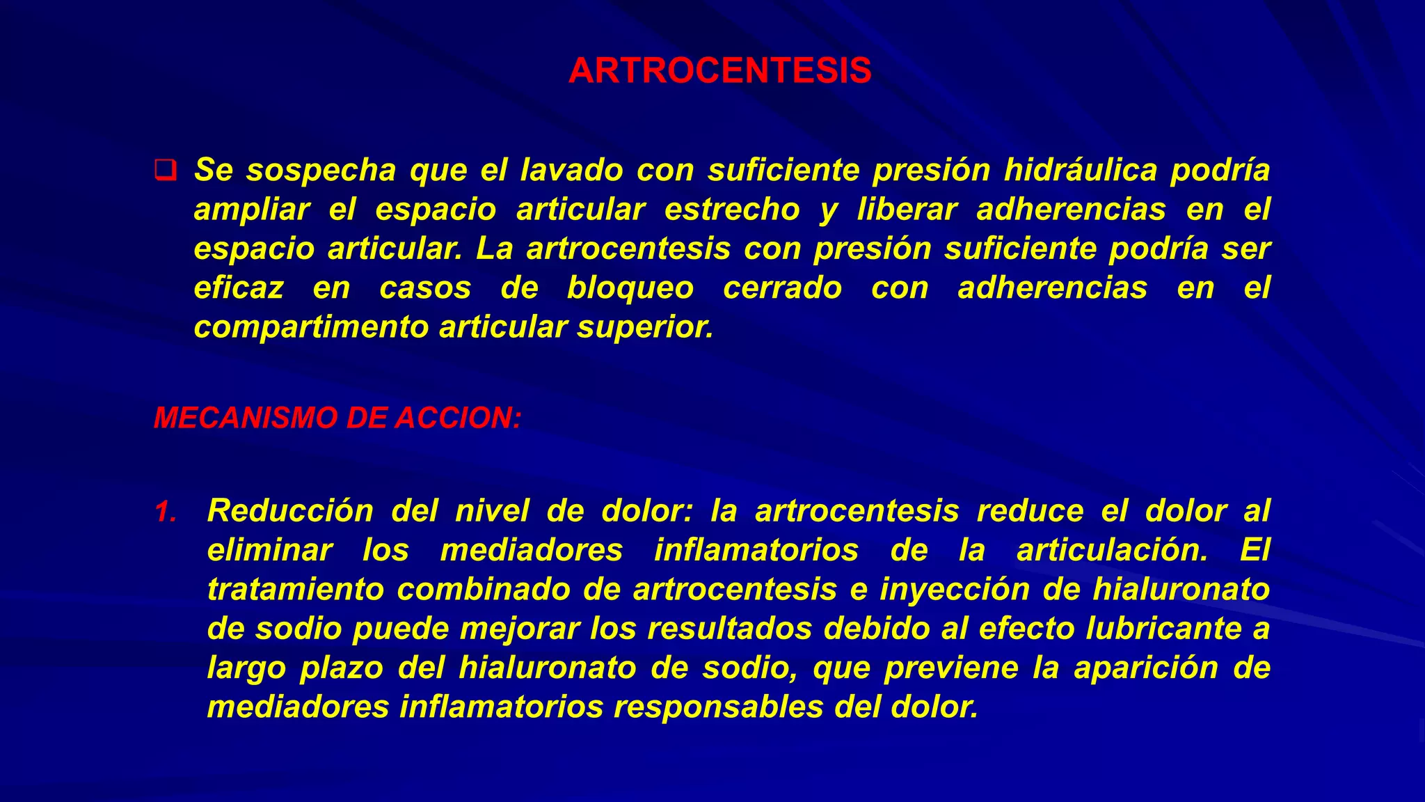 ARTROCENTESIS DE LA ARTICULACION TEMPOROMANDIBULARulacion ...