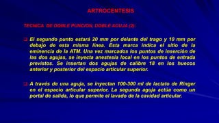 ARTROCENTESIS DE LA ARTICULACION TEMPOROMANDIBULARulacion ...