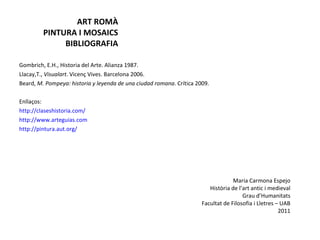 Art romà - Pintura i mosaic | PPT
