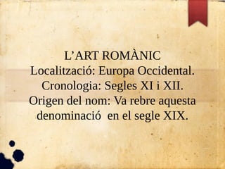 Art romànic europeu | PDF