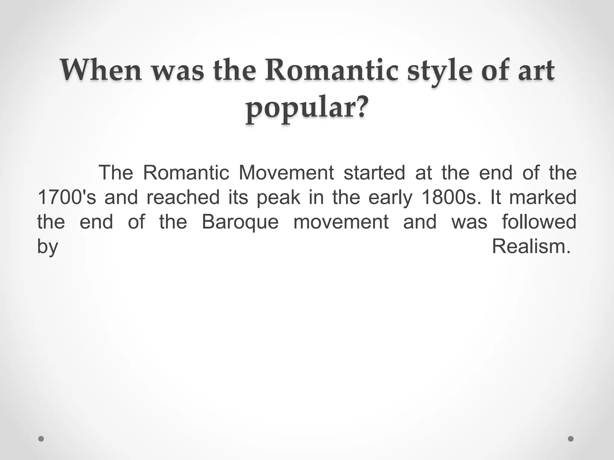 Romantic Period: Art | PPTX