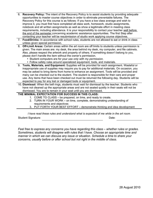 Art room rules | PDF