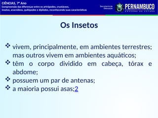 Características dos invertebrados - artropodes- | PPT