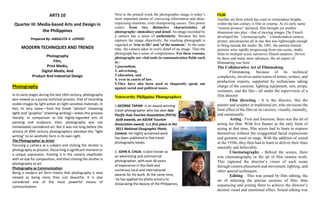 ARTS-10-q3.docx#Arts#Grade10Arts#Photography | DOCX | Cameras and ...