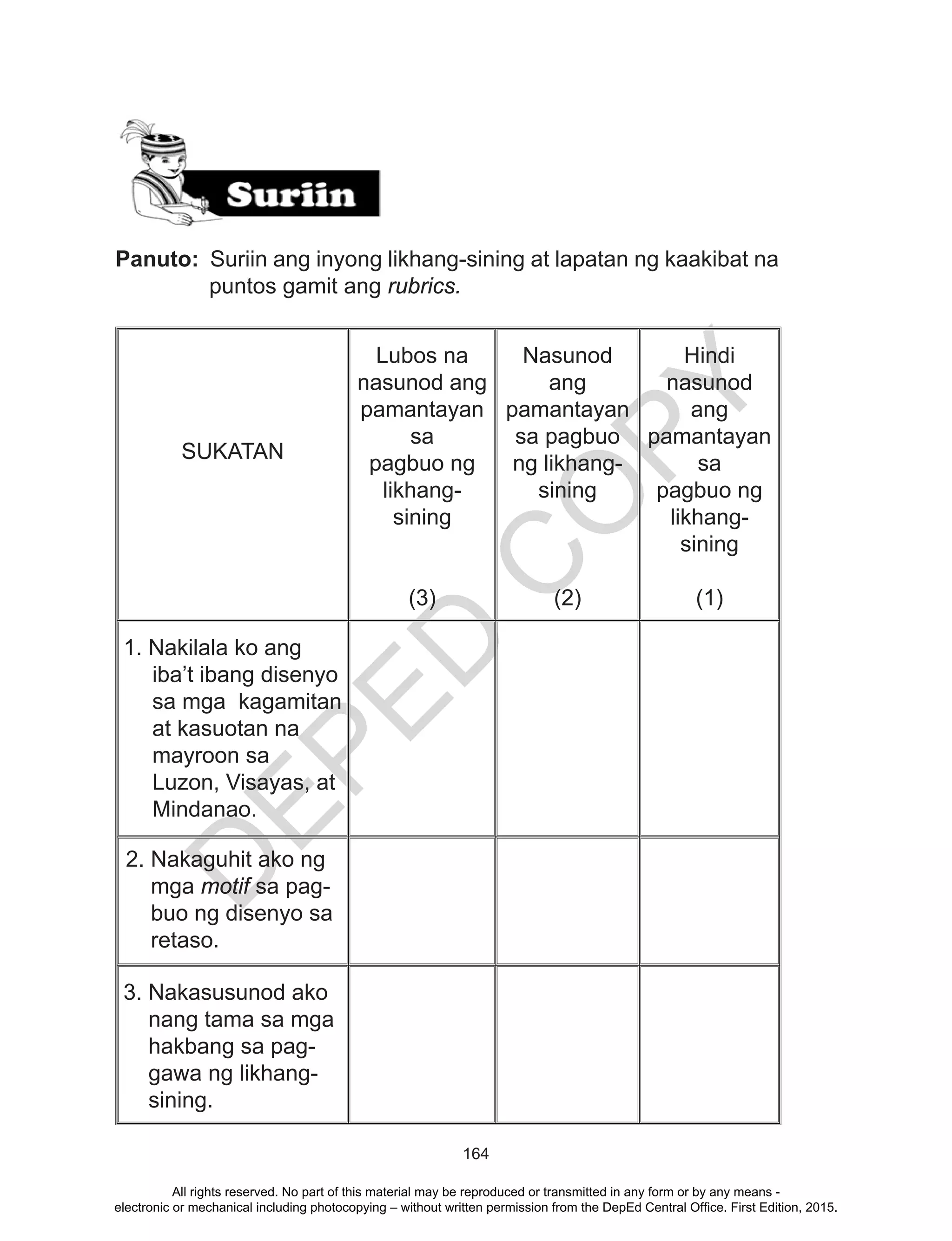 K TO 12 GRADE 4 LEARNER’S MATERIAL IN ARTS (Q1-Q4) | PDF