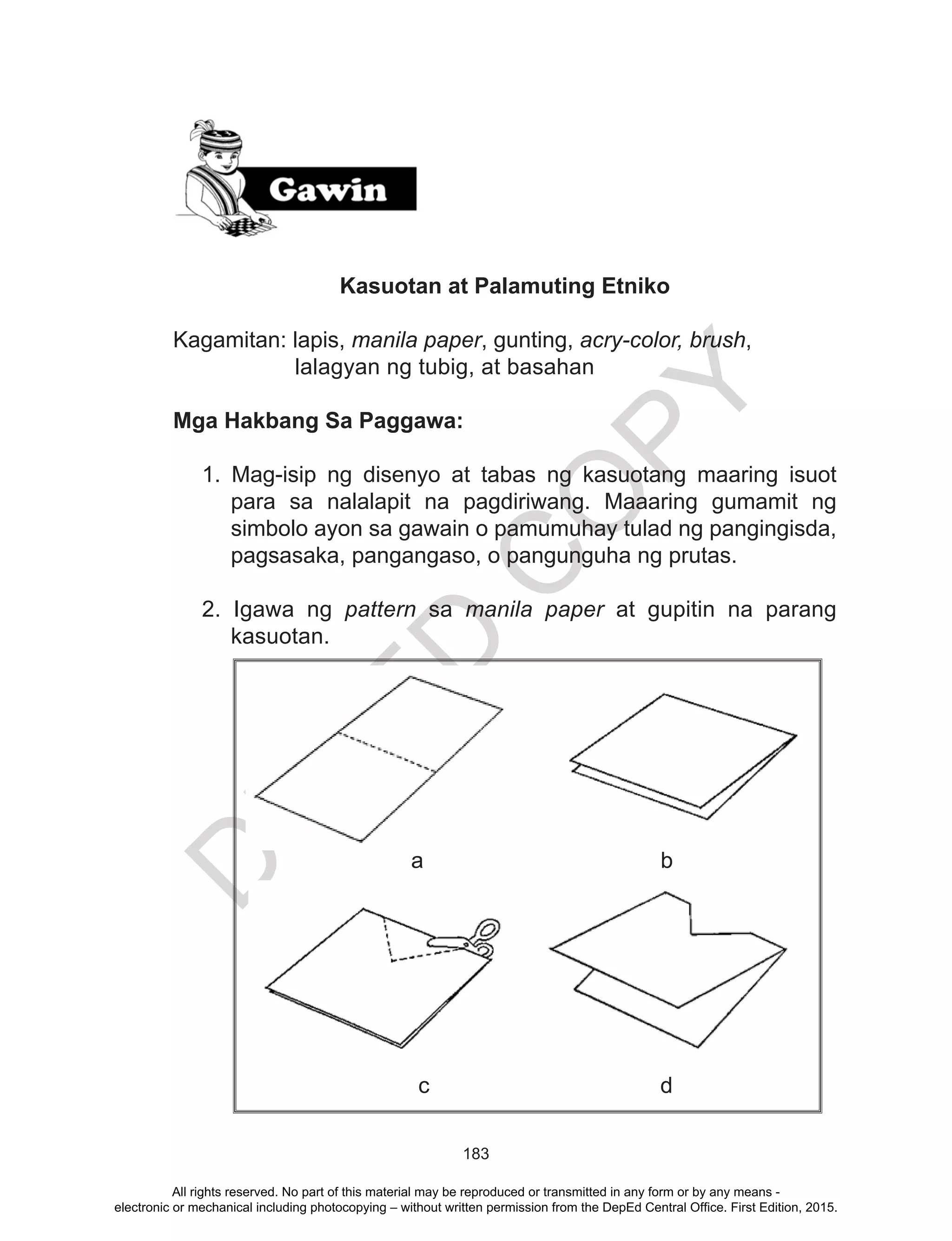K TO 12 GRADE 4 LEARNER’S MATERIAL IN ARTS (Q1-Q4) | PDF