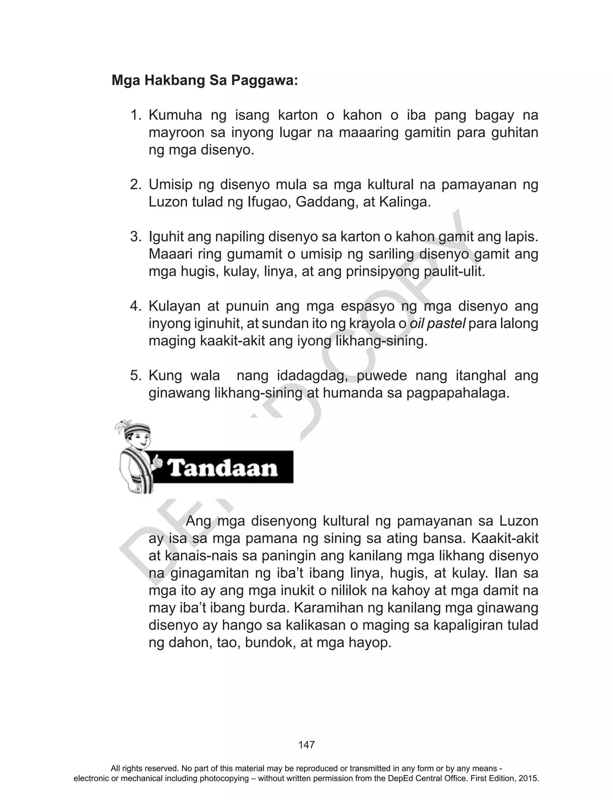 K TO 12 GRADE 4 LEARNER’S MATERIAL IN ARTS (Q1-Q4) | PDF