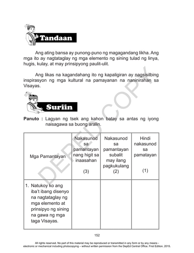 K TO 12 GRADE 4 LEARNER’S MATERIAL IN ARTS (Q1-Q4) | PDF