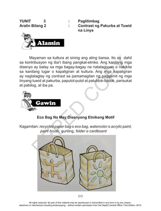 K TO 12 GRADE 4 LEARNER’S MATERIAL IN ARTS (Q1-Q4) | PDF