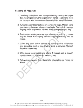 K TO 12 GRADE 4 LEARNER’S MATERIAL IN ARTS (Q1-Q4) | PDF
