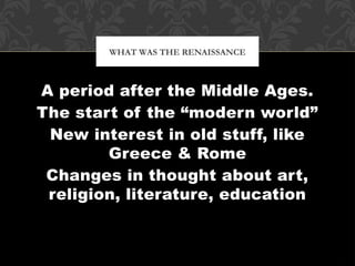 the renaissance art for grade 9 learners | PPTX