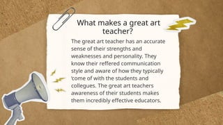 Competencies of an Art Teacher in Elementary | PPTX