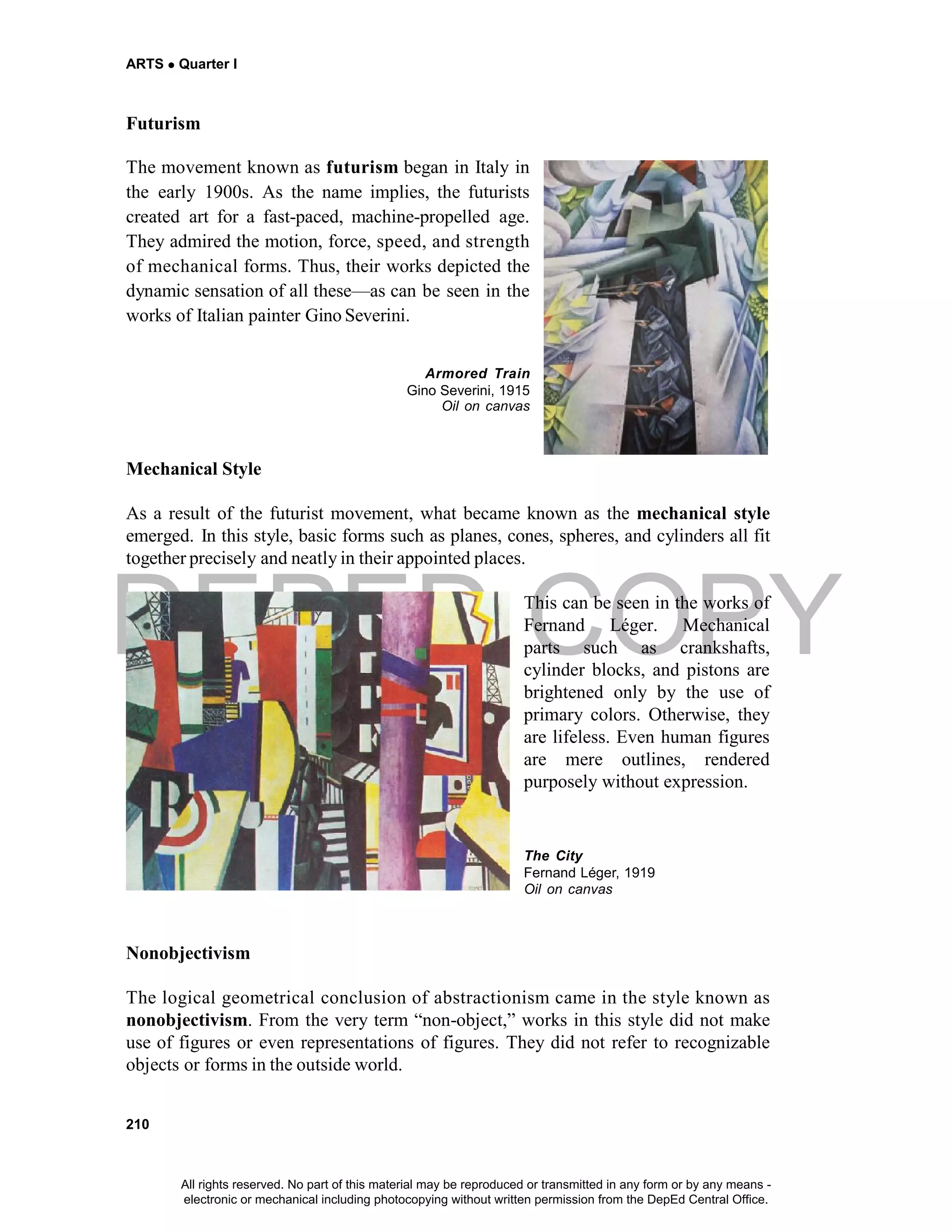 Grade 10 Arts - Learning Material {Unit I: MODERN ART} | PDF