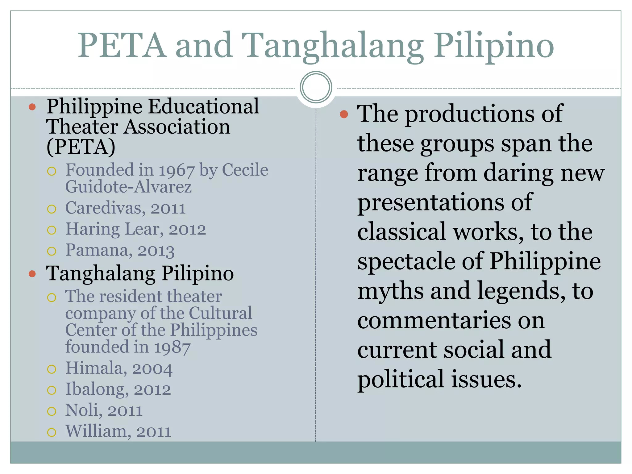 ARTS10 - PHILIPPINE THEATER AND PERFORMING GROUPS.pptx