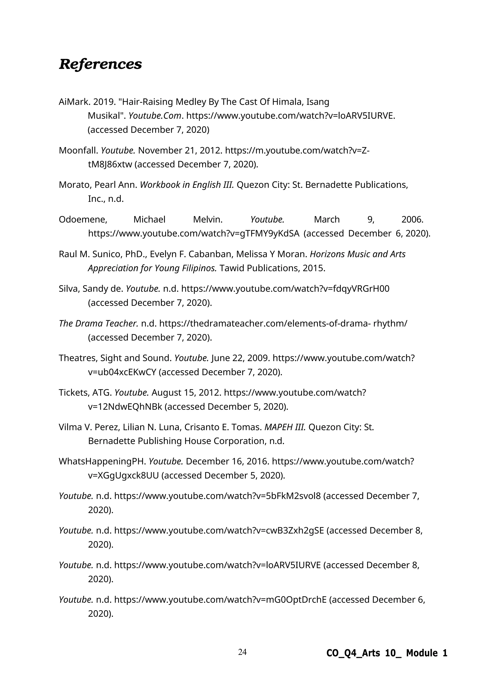 ARTS MAPEH 10-QUARTER 4-MODULE 1(1).DOCUMENTS | DOCX
