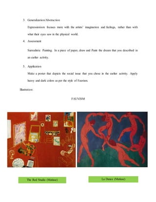 Arts 10 expressionism lesson exemplar | DOCX