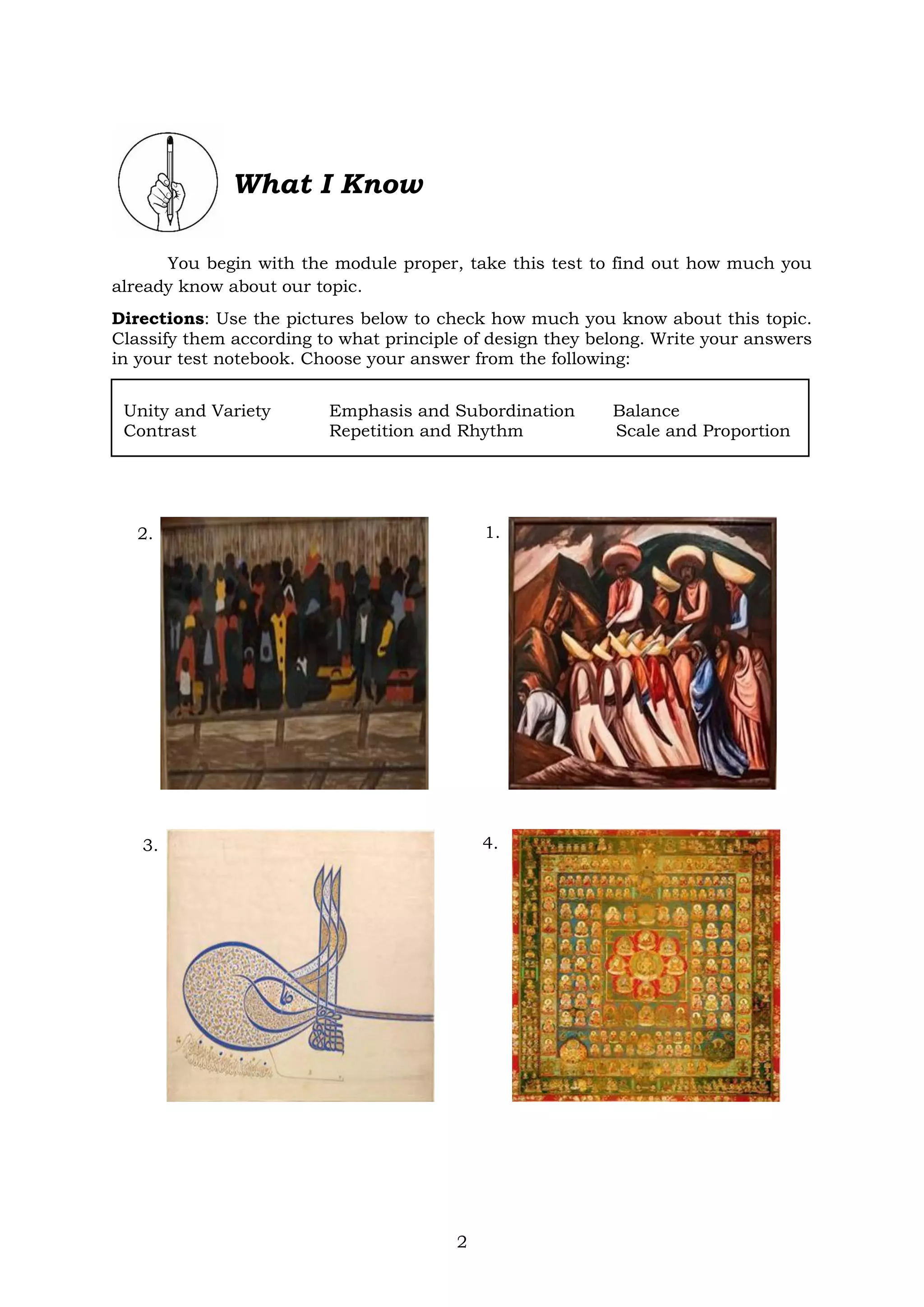 Arts10 q1 mod1_principles-of-design-and-elements-of-arts_content1 | PDF