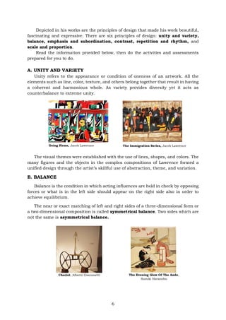 Arts10 q1 mod1_principles-of-design-and-elements-of-arts_content1 | PDF