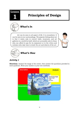 Arts10 q1 mod1_principles-of-design-and-elements-of-arts_content1 | PDF