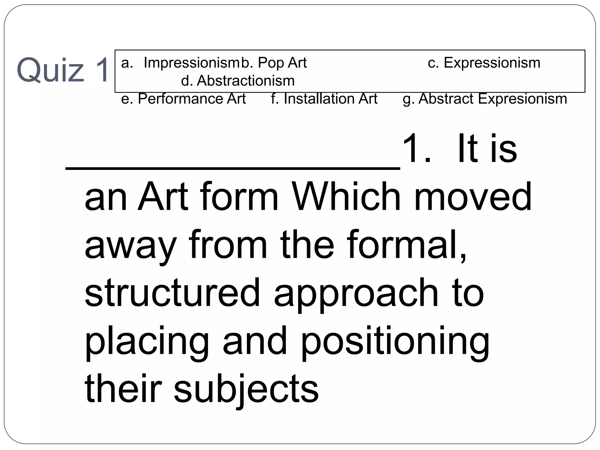 Arts 10 quarter 1 | PPTX