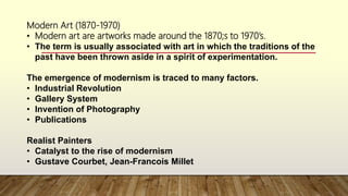 Arts 10 week 1.pptx | Modern Art | Fine Art