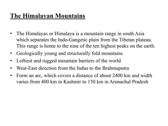 Physical features of India- Himalayan mountains.pptx