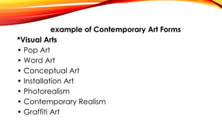 Contemporary arts in the Philippines.PPT | Modern Art | Fine Art