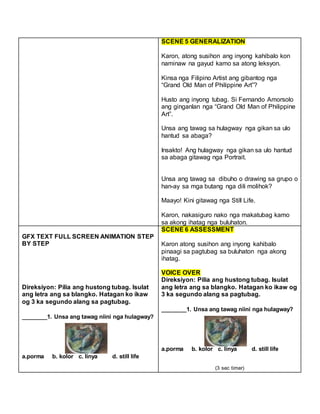 Arts2 q1 mod1-script (1) | PDF