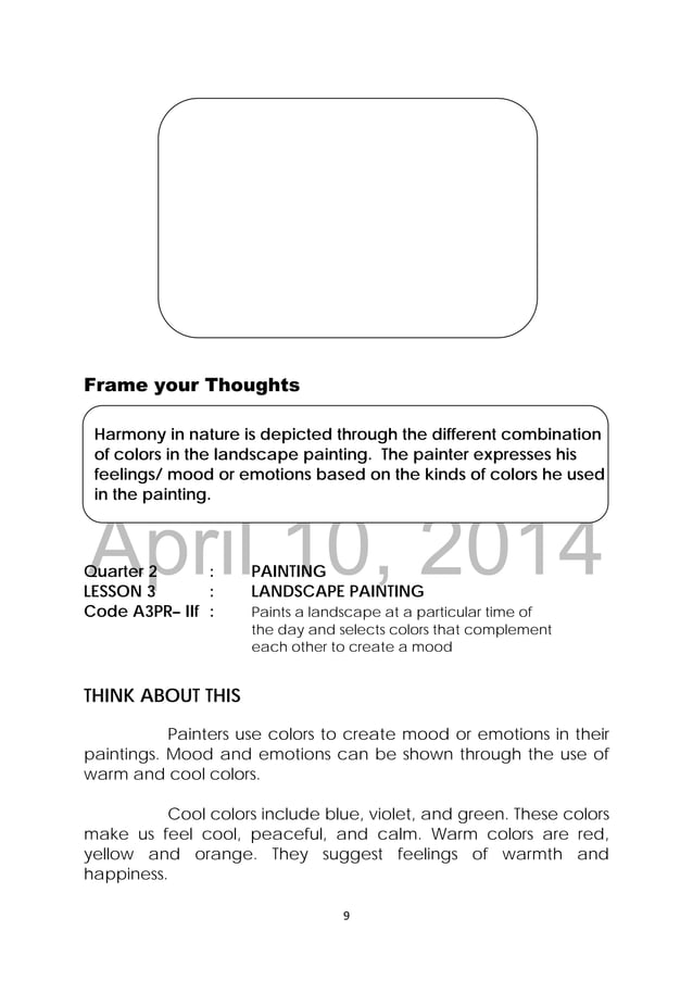 Grade 3 Arts Learners Module | PDF | 3-D Graphics | Computer Software ...