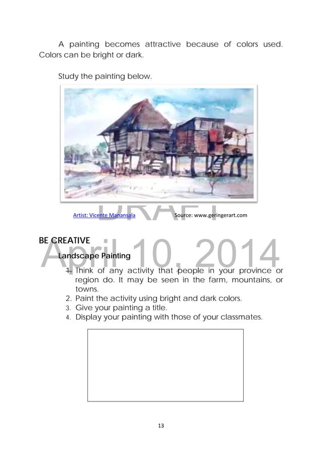 Grade 3 Arts Learners Module | PDF | 3-D Graphics | Computer Software and Applications