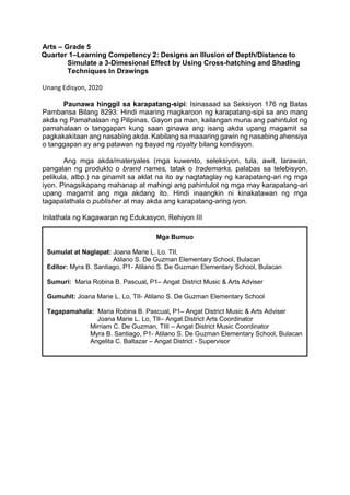 Arts5 q1-lc2 (angat district) | PDF