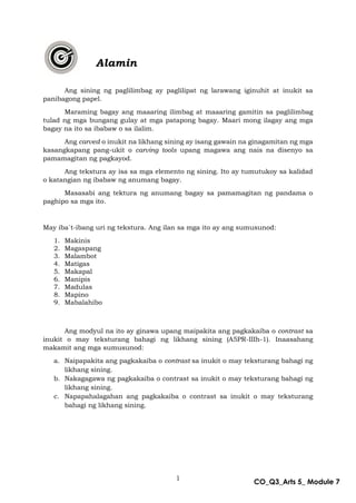Arts 5_Q3_Mod7_KaibahansaInukitoMayTeksturangBahagiNgLikhangSining.pdf