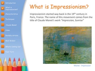 Impressionism and Post-impressionism | PPTX