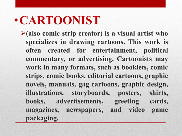 TYPES OF CARTOON! eXAMPLES | PPTX