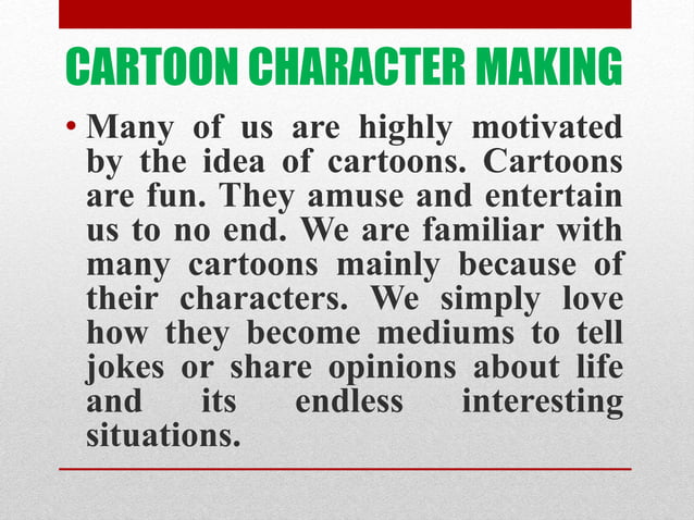 TYPES OF CARTOON! eXAMPLES | PPTX