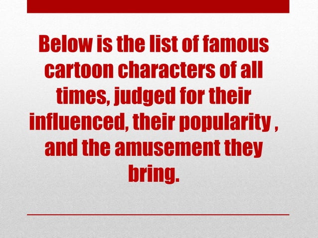 TYPES OF CARTOON! eXAMPLES | PPTX