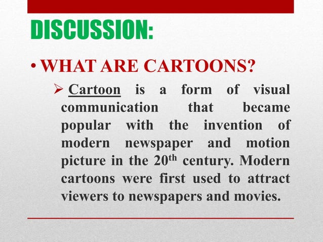 TYPES OF CARTOON! eXAMPLES | PPTX